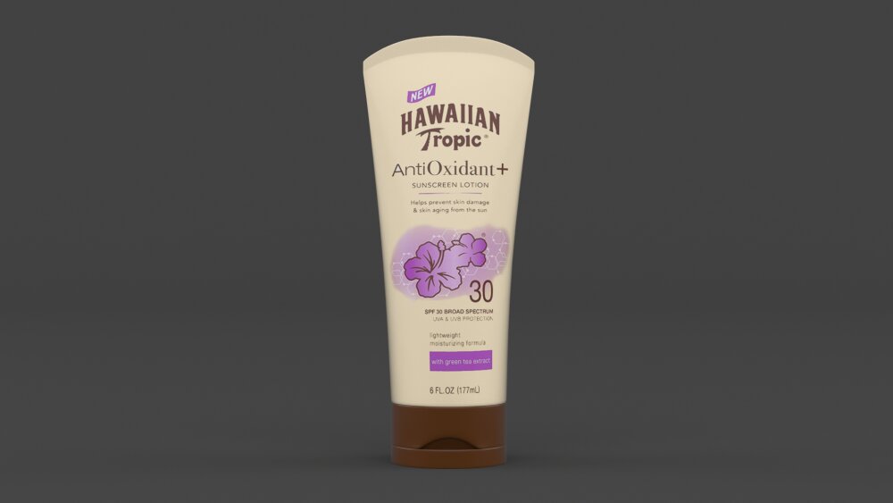 Hawaiian Tropic Sunscreen Lotion 3D model - Download Health and Beauty ...