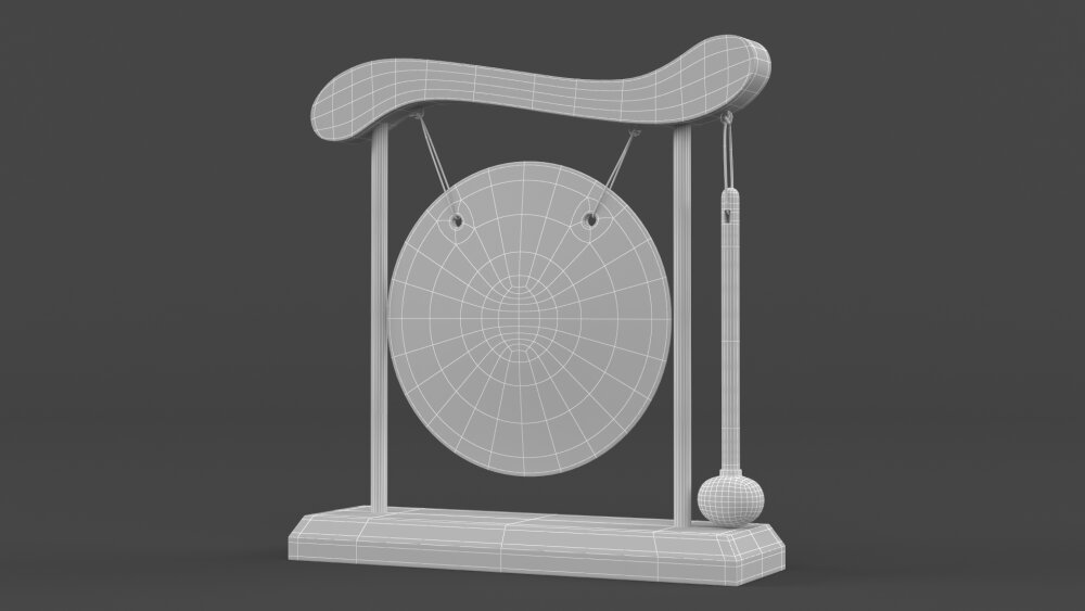 Yin and Yang Table Gong 3D model - Download Decoration on 3DModels.org