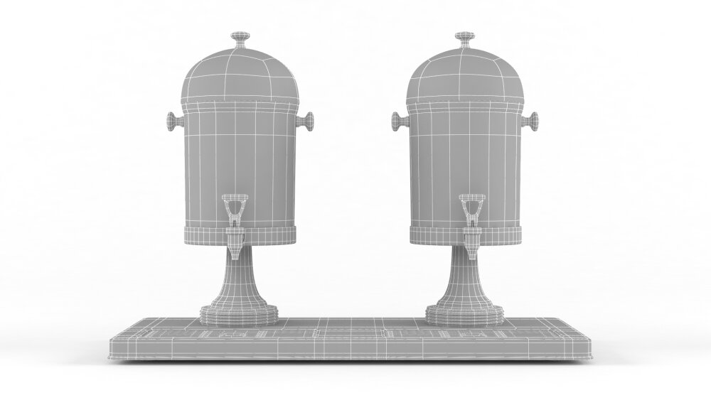 Juice Dispenser Silver 3D model - Download Tableware on 3DModels.org
