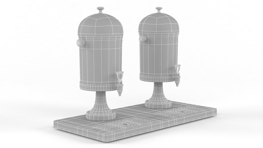 Juice Dispenser Silver 3D model - Download Tableware on 3DModels.org