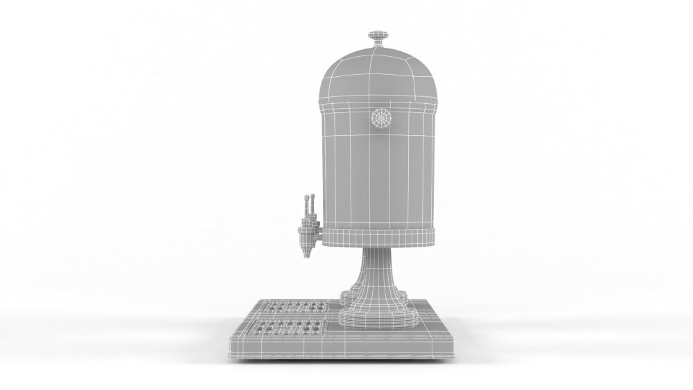 Juice Dispenser Silver 3D model - Download Tableware on 3DModels.org