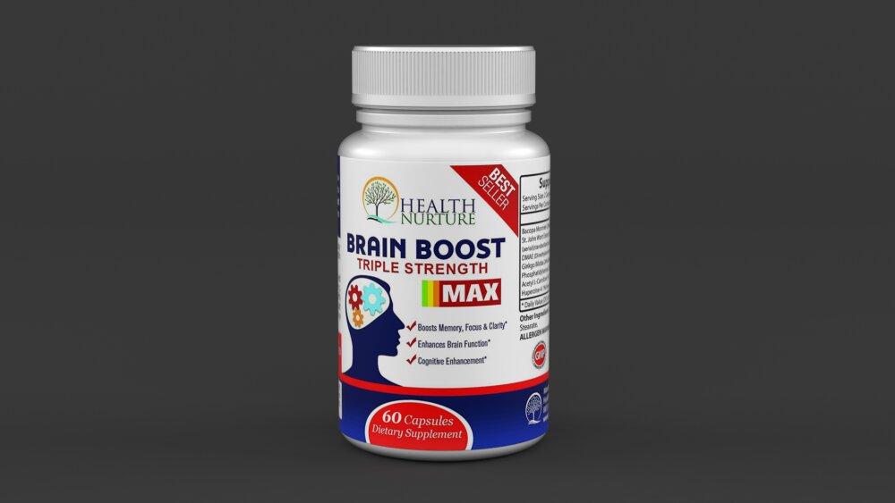 Supplement Brain Boost 3D model - Download Medical Equipment on ...
