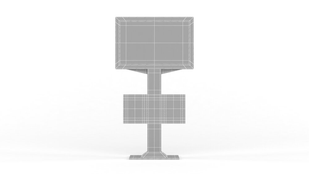 Digital Display Stand with Dual Magazine Holders 3D model - Download ...