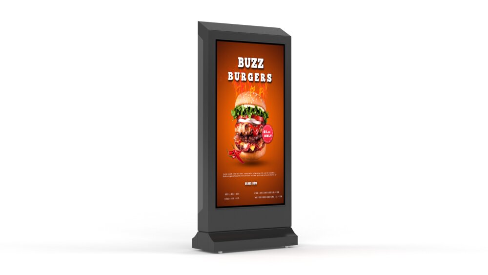 Digital Advertising Kiosk with Touchscreen Display 3D model - Download ...