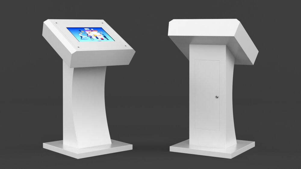 Interactive Kiosk Display with Touchscreen Interface 3D model ...