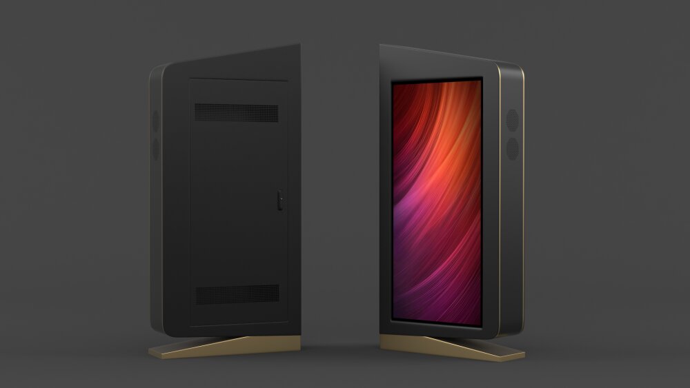 Digital Signage Display with Vertical LED Screen 3D model - Download ...