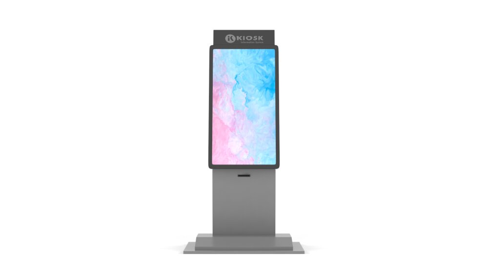Touchscreen Kiosk with Angled Display and Card Reader Slot 3D model ...