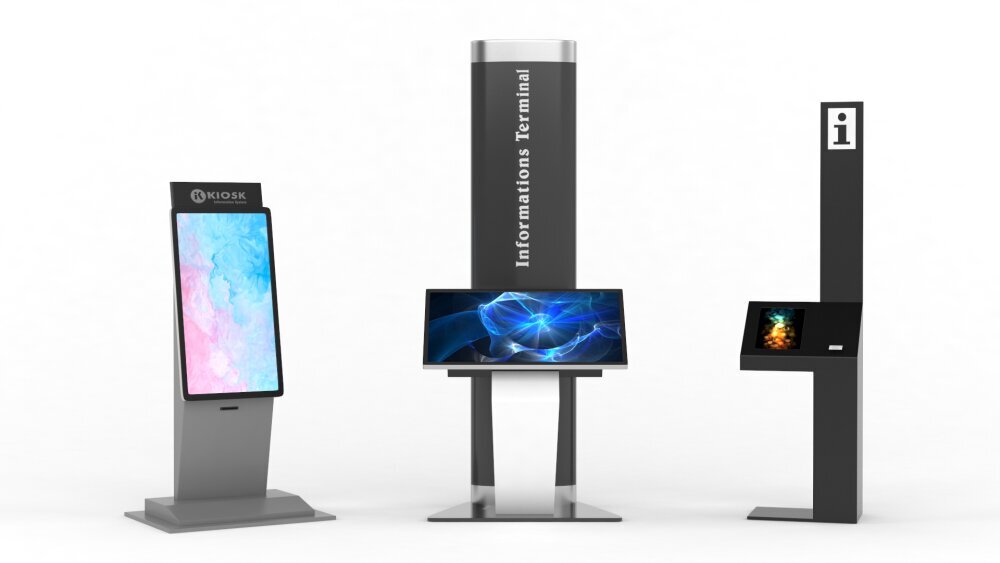 Interactive Kiosk with Multi-Display Information Terminal 3D model ...