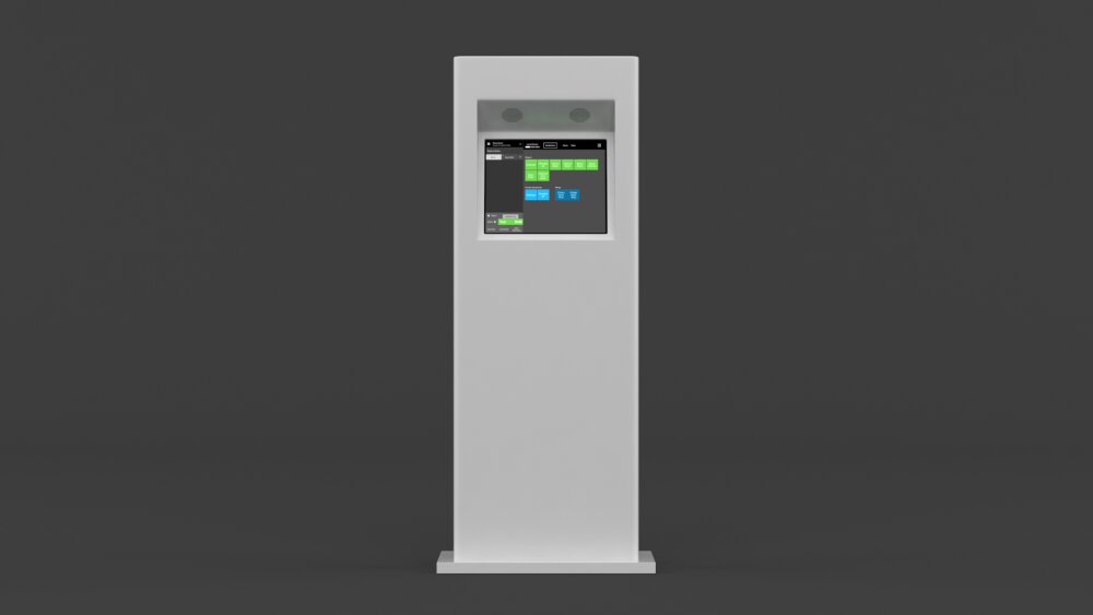 Interactive Touchscreen Information Kiosk with User Interface Display ...