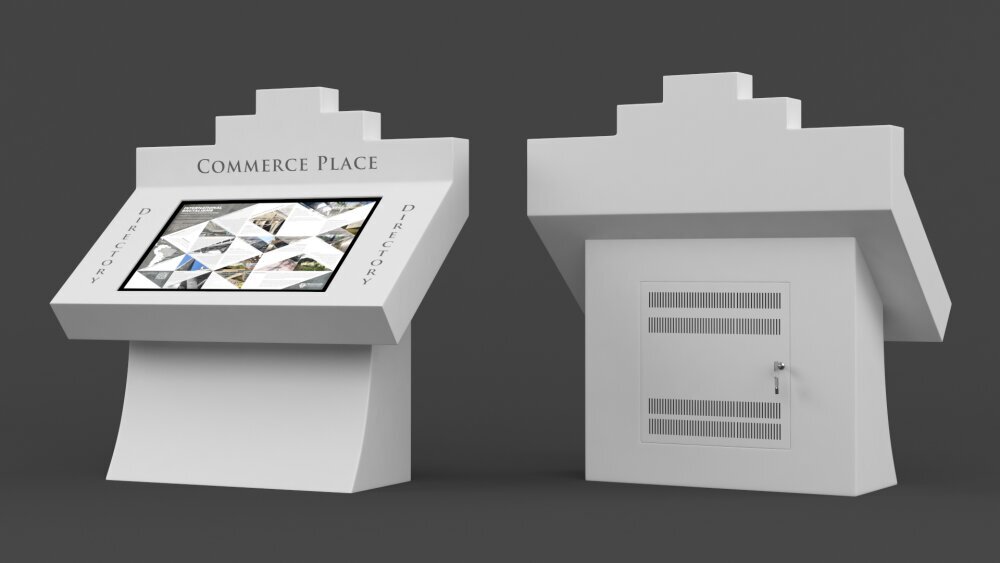 Interactive Directory Kiosk with Touchscreen Display 3D model ...