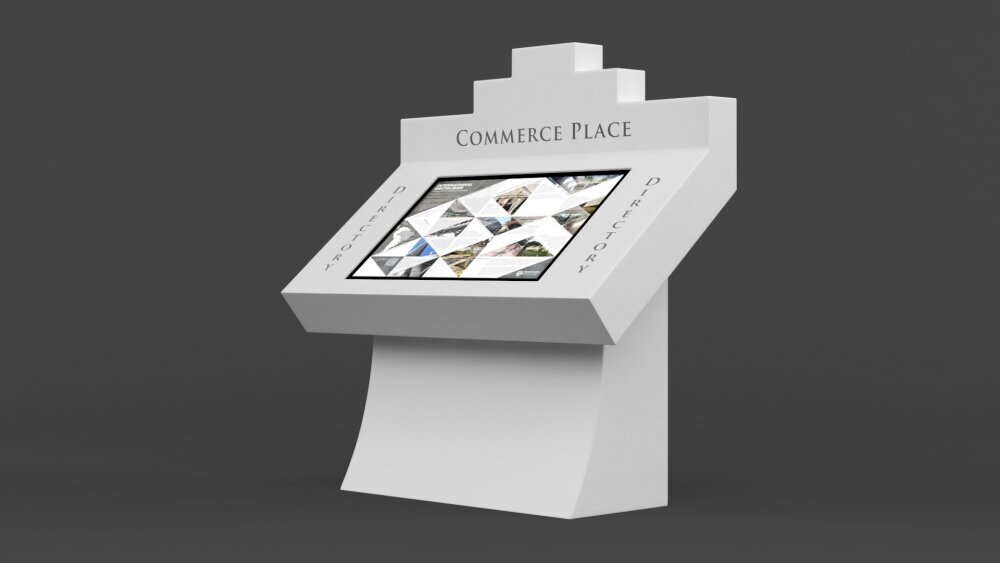 Interactive Directory Kiosk with Touchscreen Display 3D model ...