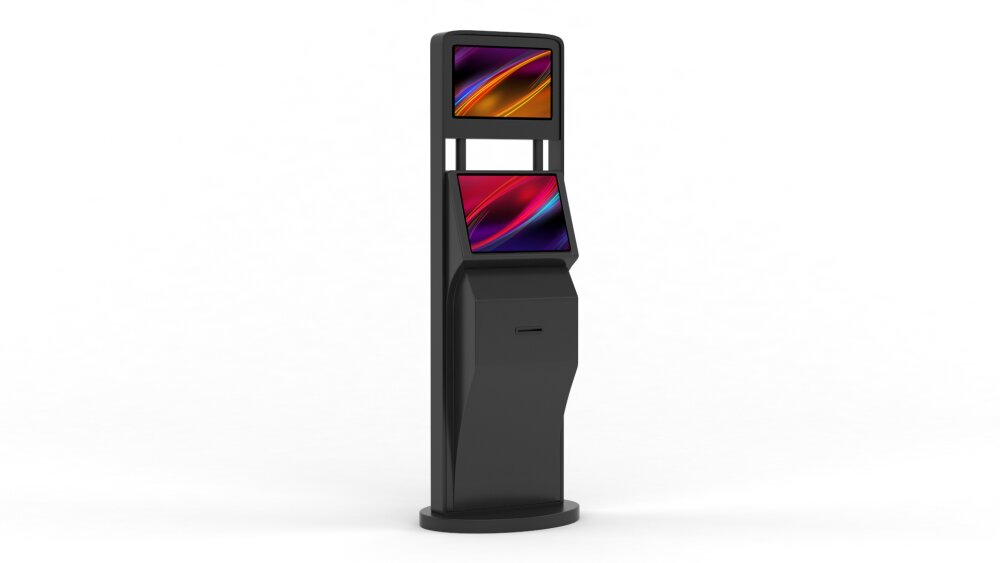 Interactive Dual-Screen Kiosk with Touch Interface 3D model - Download ...