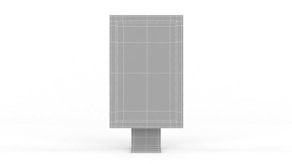 Digital Display Stand with Dual-Sided Poster Frame 3D model - Download ...