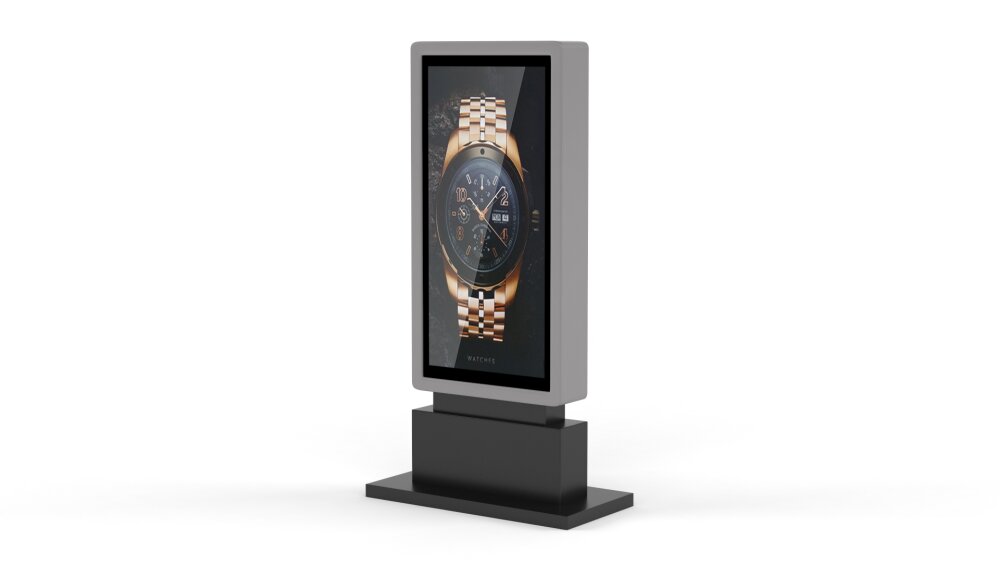 Digital Display Stand with Dual-Sided Advertising Screen 3D model ...