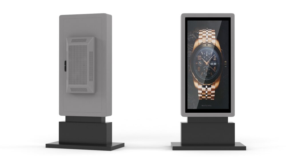 Digital Display Stand with Dual-Sided Advertising Screen 3D model ...