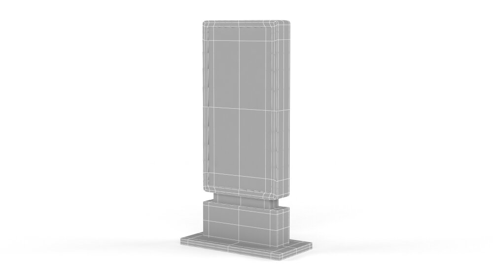 Digital Display Stand with Dual-Sided Advertising Screen 3D model ...