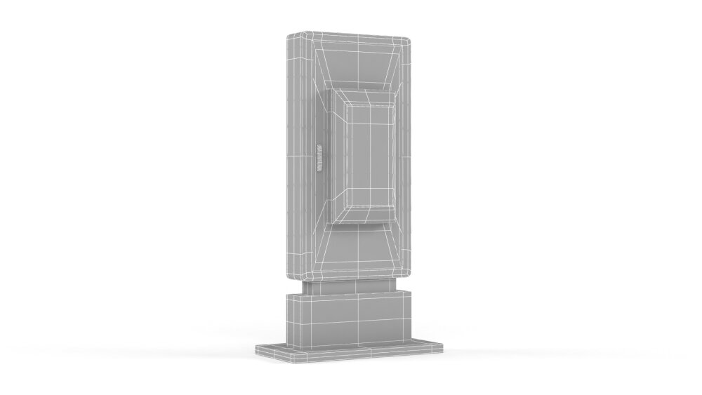 Digital Display Stand with Dual-Sided Advertising Screen 3D model ...