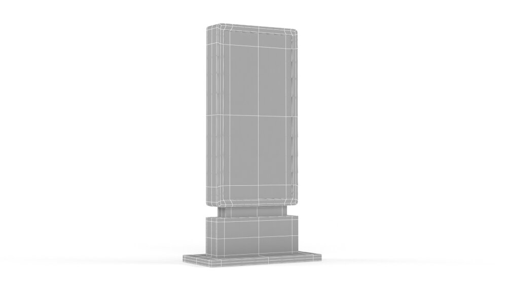 Digital Display Stand with Dual-Sided Advertising Screen 3D model ...