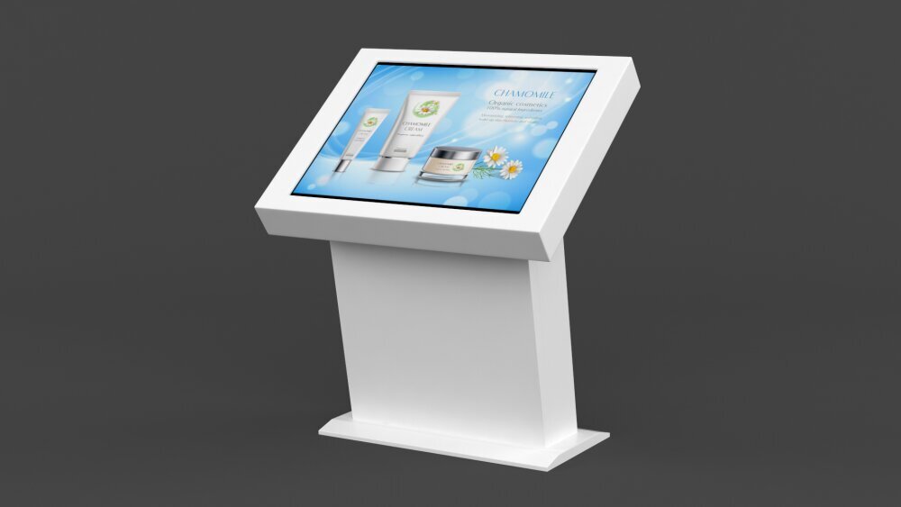 Interactive Touchscreen Information Kiosk with Elevated Display Panel ...