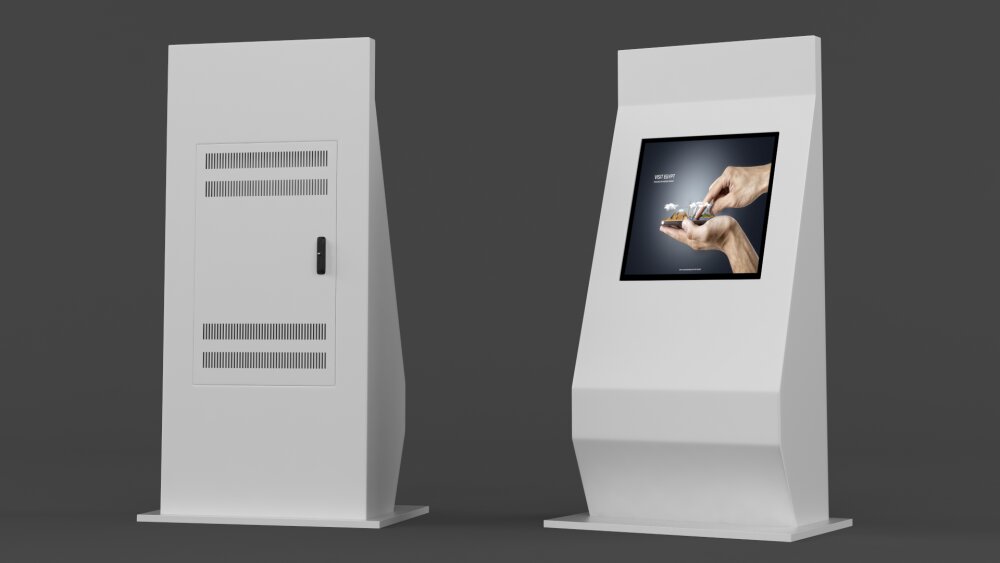 Kiosco Digital Interactivo con Pantalla Táctil Modelo 3D - Descargar ...