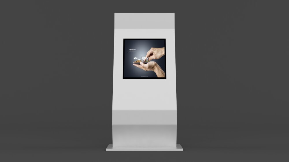 Kiosco Digital Interactivo con Pantalla Táctil Modelo 3D - Descargar ...