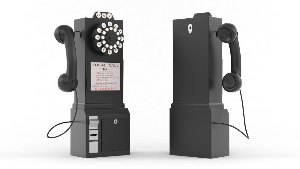 Classic Pay Phone 3D model - Download Phones on 3DModels.org
