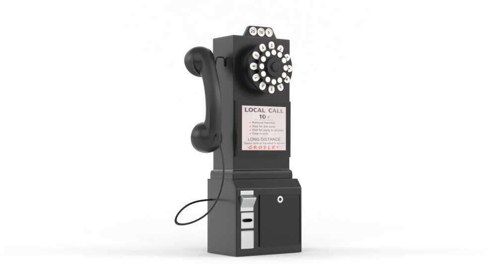 Classic Pay Phone 3D model - Download Phones on 3DModels.org