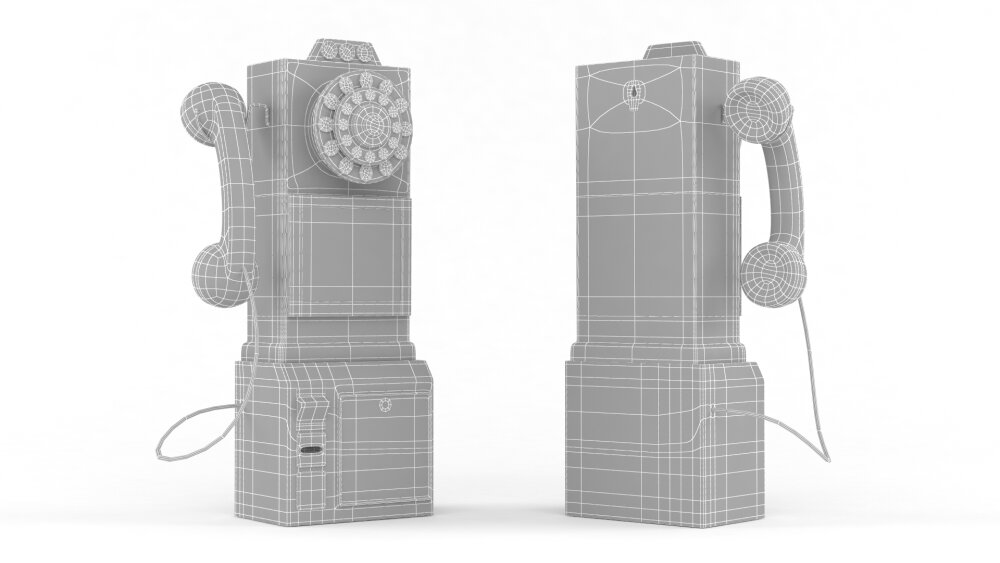 Classic Pay Phone 3D model - Download Phones on 3DModels.org