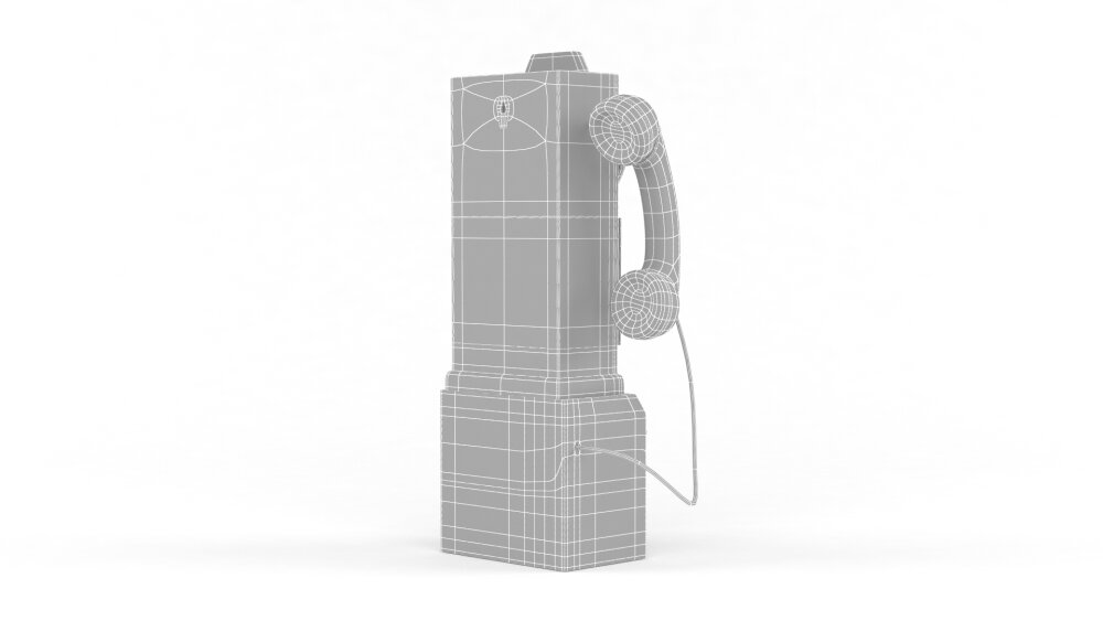 Classic Pay Phone 3D model - Download Phones on 3DModels.org