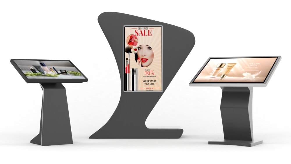 Interactive Digital Kiosk with Dual Touch Screens 3D model - Download ...