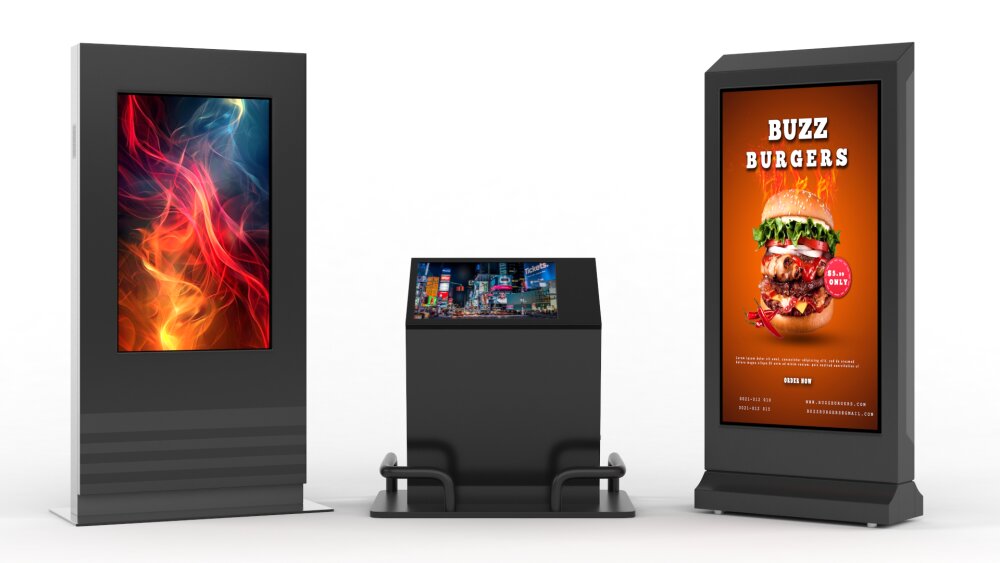Interactive Digital Kiosk with Dual Advertising Displays 3D model ...