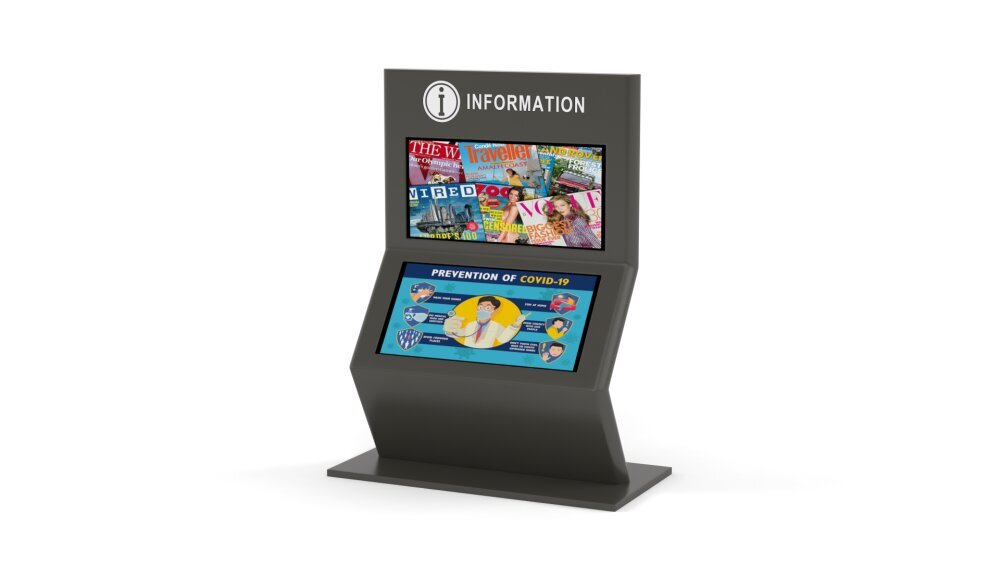 Digital Information and Advertising Kiosks with Interactive Displays 3D ...