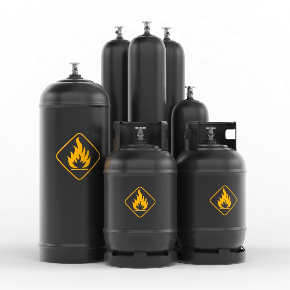 Cilindros de Gas Industriales Modelo 3D - Descargar Herramientas on ...
