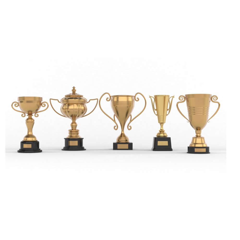 Gold Trophy Collection 3D model - Download Trophy on 3DModels.org
