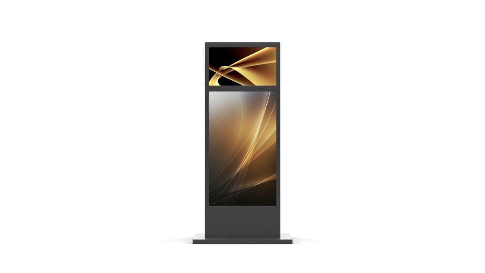 Digital Display Screens with Vibrant Visuals in Metal Frames 3D model ...