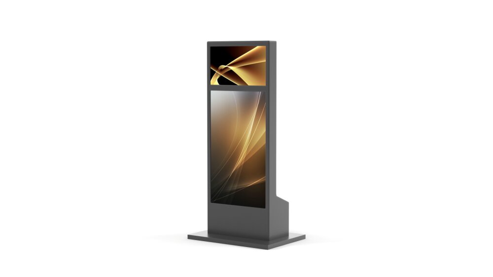 Digital Display Screens with Vibrant Visuals in Metal Frames 3D model ...
