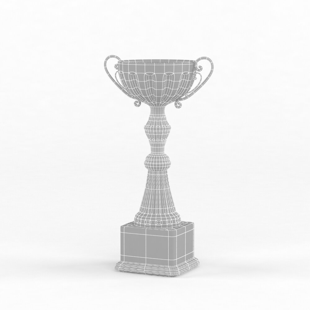 Gold Trophy Collection on Black Pedestal Bases 3D model - Download ...