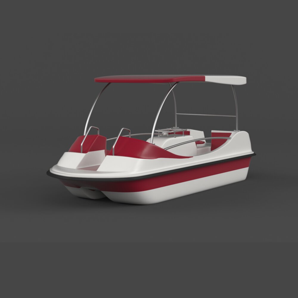 Fiberglass Pedal Boat Collection 3D model - Download Rowboat on ...