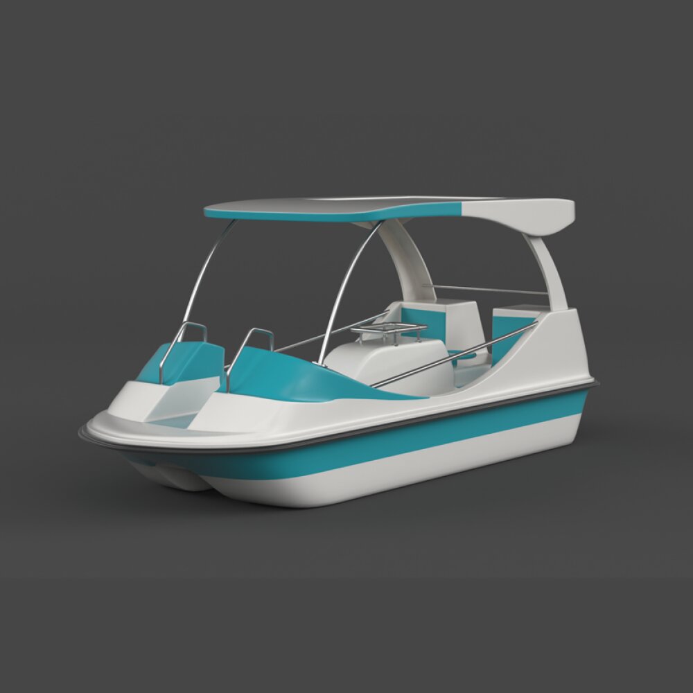 Fiberglass Pedal Boat Collection 3D model - Download Rowboat on ...