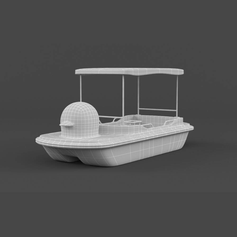 Fiberglass Pedal Boat Collection 3D model - Download Rowboat on ...