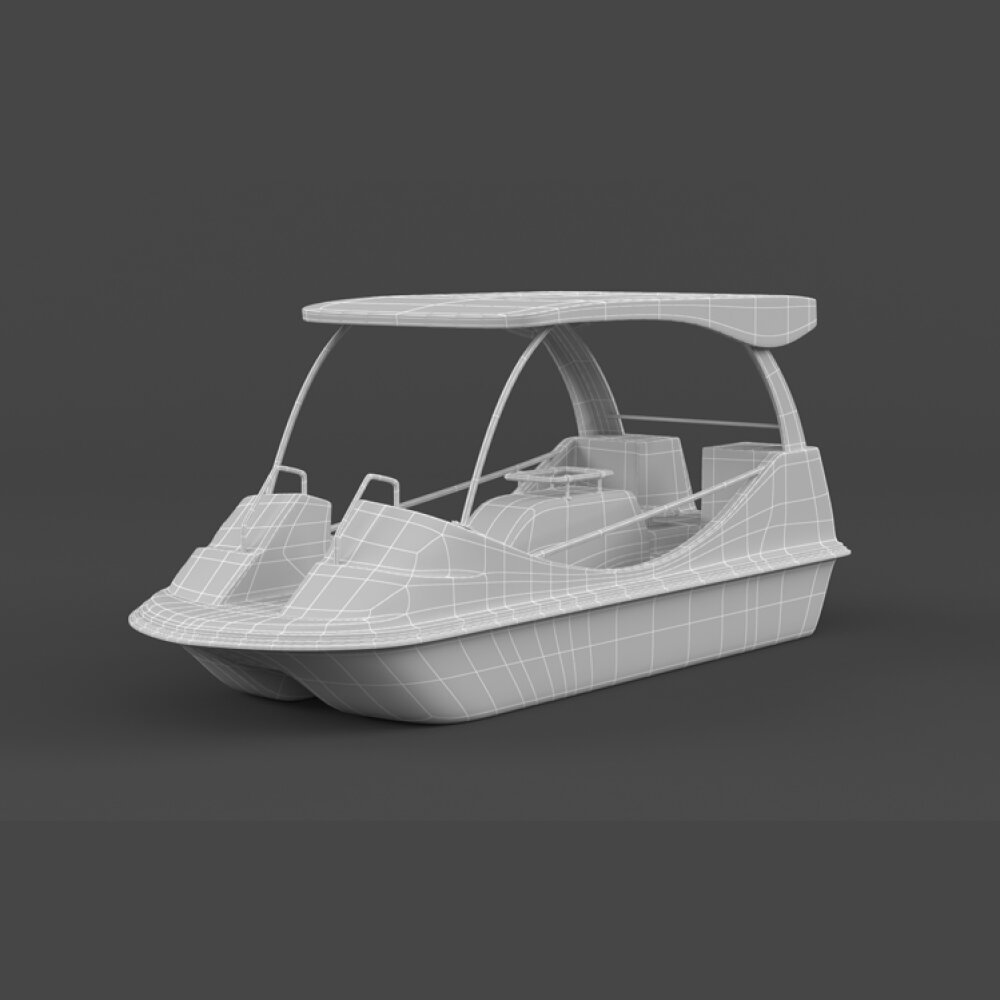 Fiberglass Pedal Boat Collection 3D model - Download Rowboat on ...