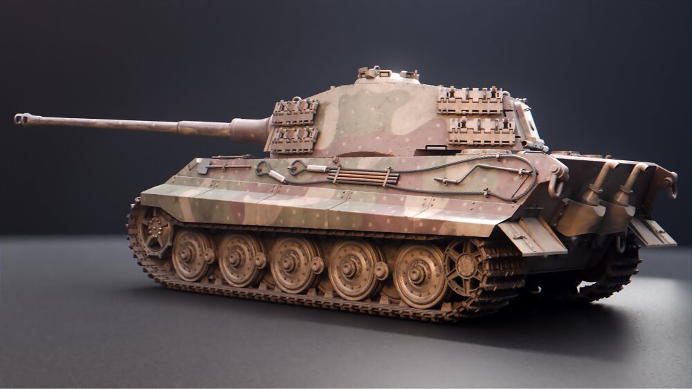 Panzer VI Tiger II Tanque Pesado Alemán Modelo 3D - Descargar Carro de ...