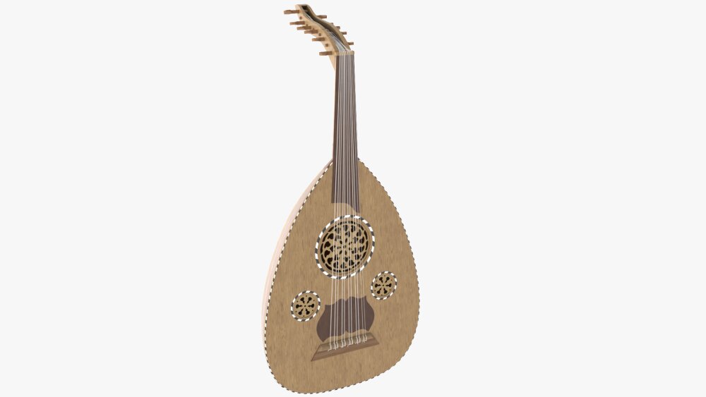 Traditional Oud 3D model - Download Musical Instruments on 3DModels.org