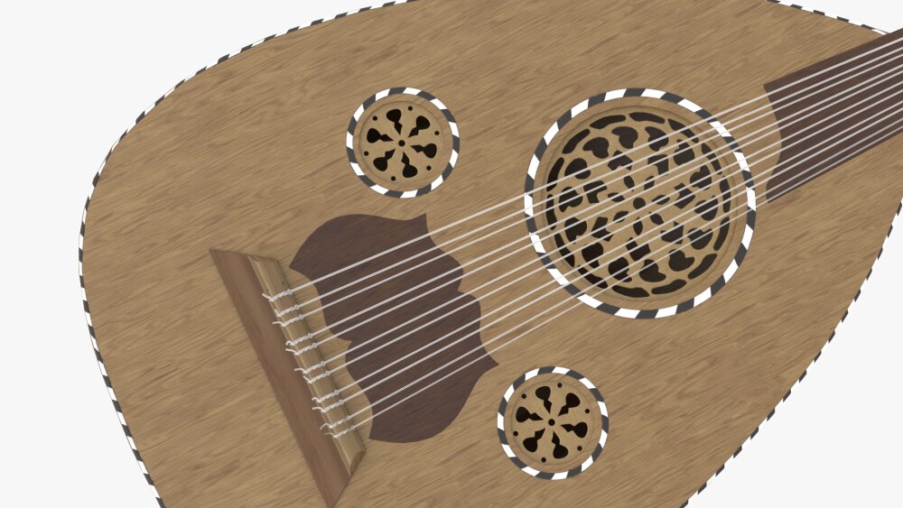 Traditional Oud 3D model - Download Musical Instruments on 3DModels.org