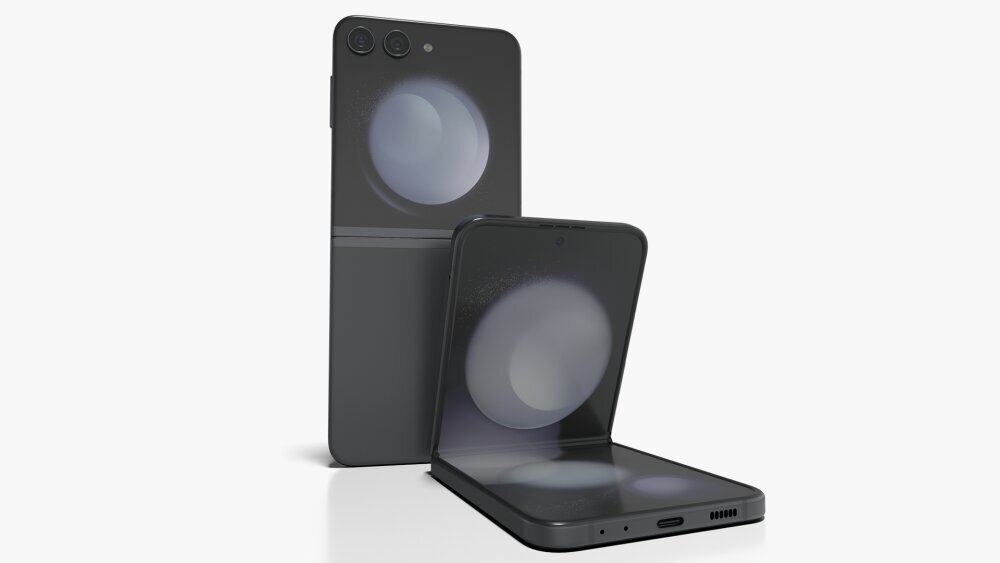 Samsung Galaxy Z Flip 5 Graphite 3D model - Download Phones on 3DModels.org