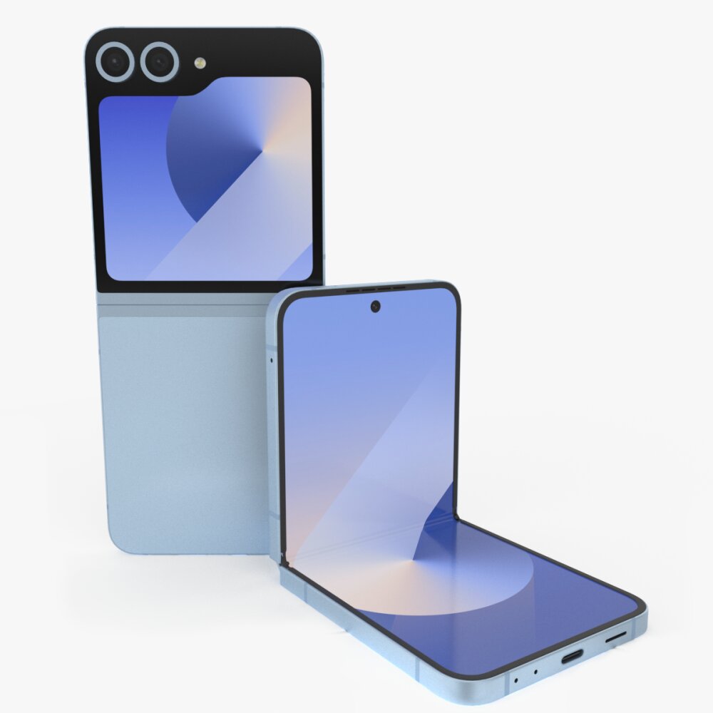 Samsung Galaxy Z Flip 6 Azul Modelo 3D - Descargar Teléfonos activado ...