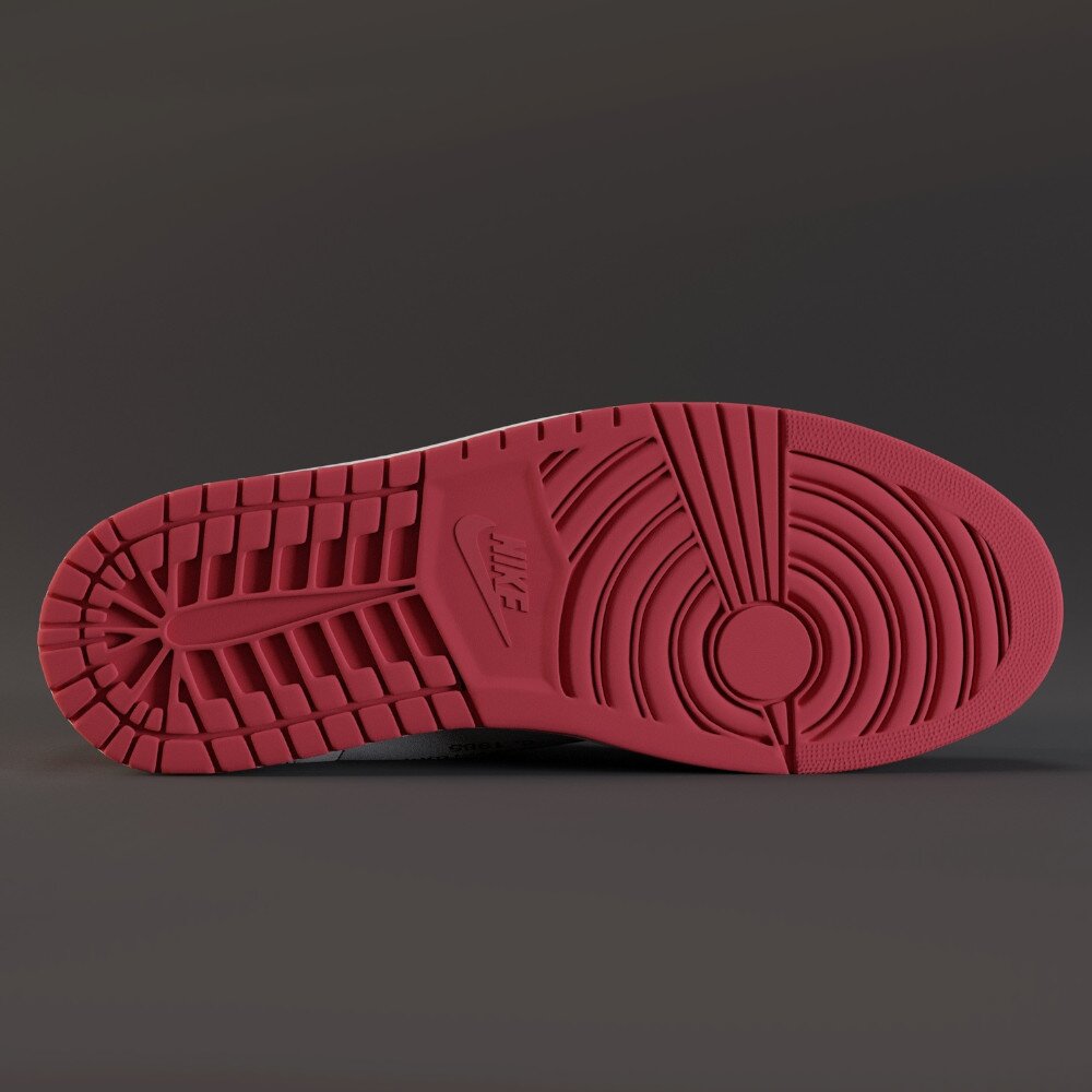 Jordan 1 Off White Chicago Red 3D model - Download Shoes on 3DModels.org