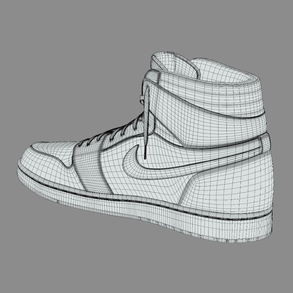 Jordan 1 Travis Scott Mocha Shoe 3D model - Download Shoes on 3DModels.org