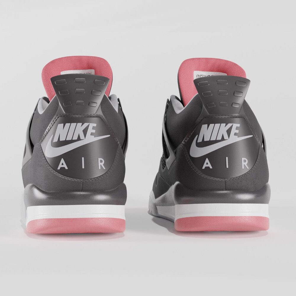 Nike Air Jordan 4 Bred 3D model - Download Shoes on 3DModels.org