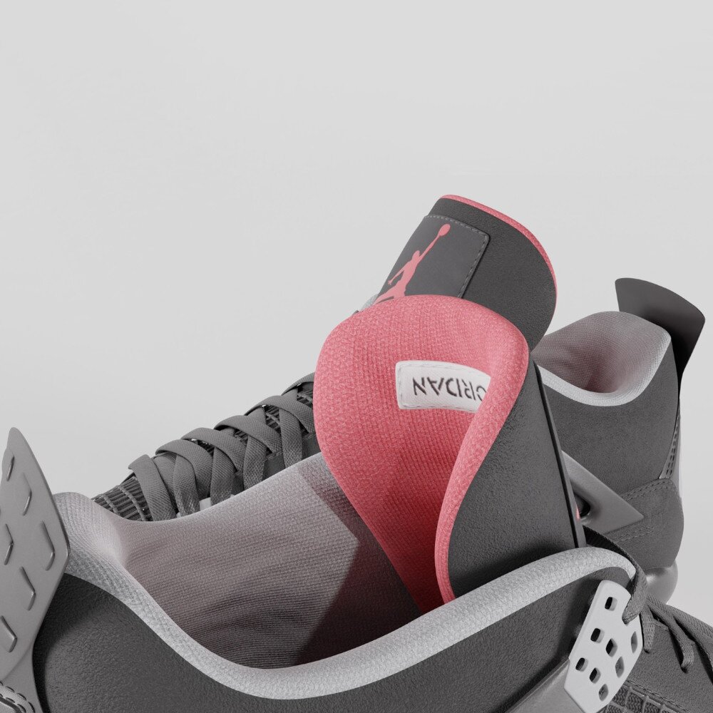 Nike Air Jordan 4 Bred 3D model - Download Shoes on 3DModels.org